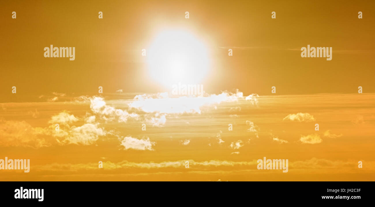 bright warm sunset on planet earth. what a nice day and the view Stock ...