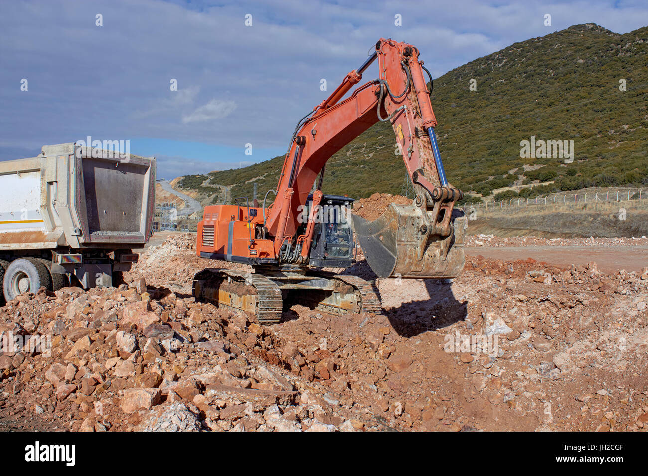 Bulldozer with backhoe hi-res stock photography and images - Alamy