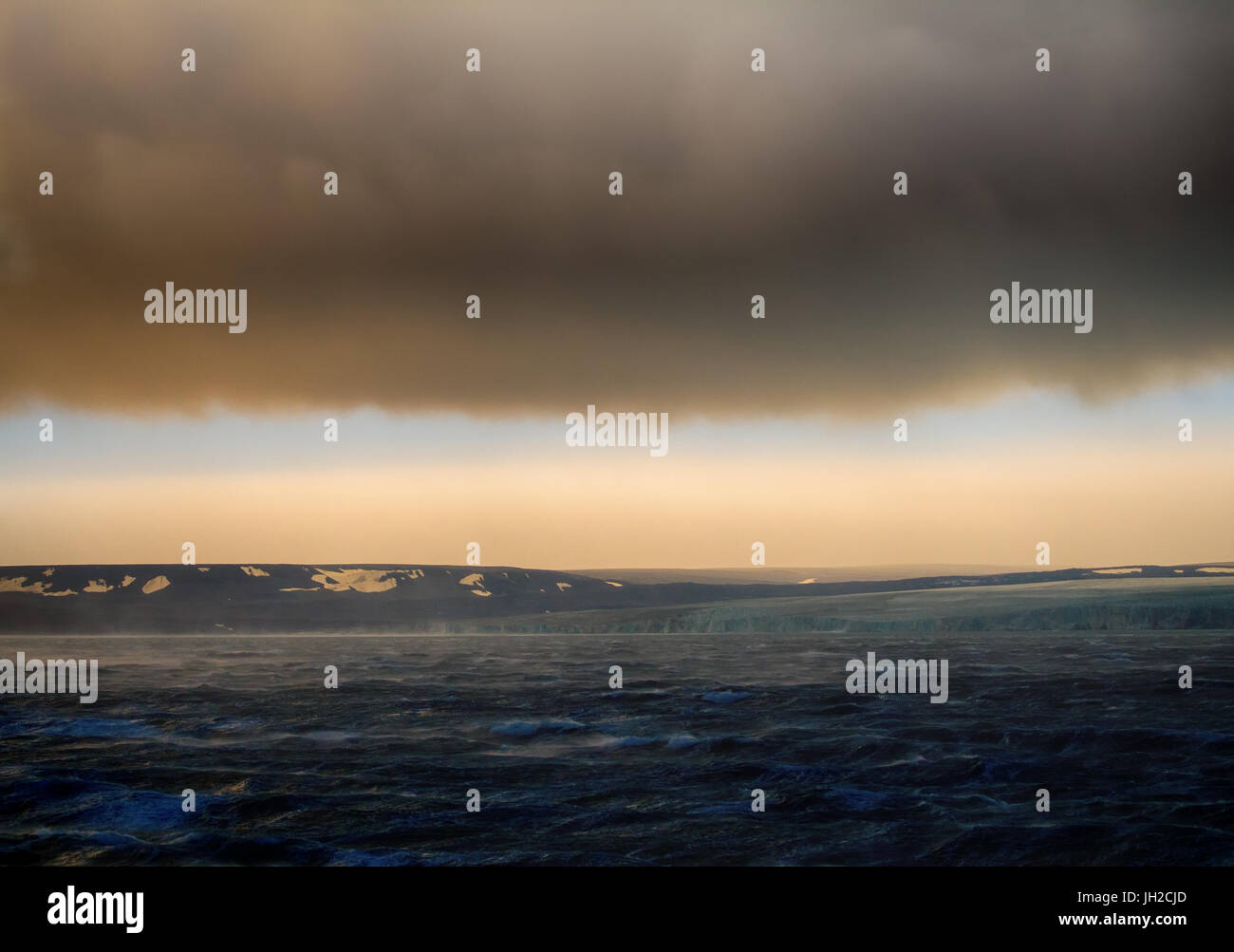 Kara sea (basin of Arctic ocean) in high Arctic (Novaya Zemlya ...