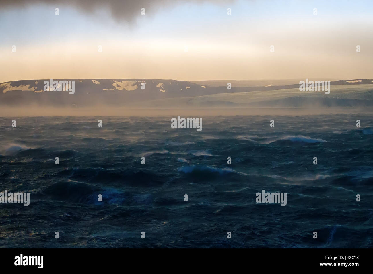 Kara sea (basin of Arctic ocean) in high Arctic (Novaya Zemlya ...