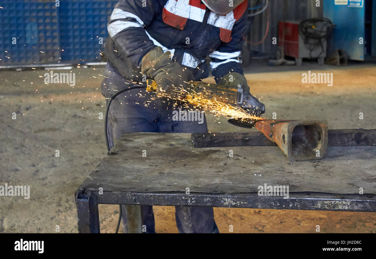 Metal grinding on electric wheel hi-res stock photography and images ...