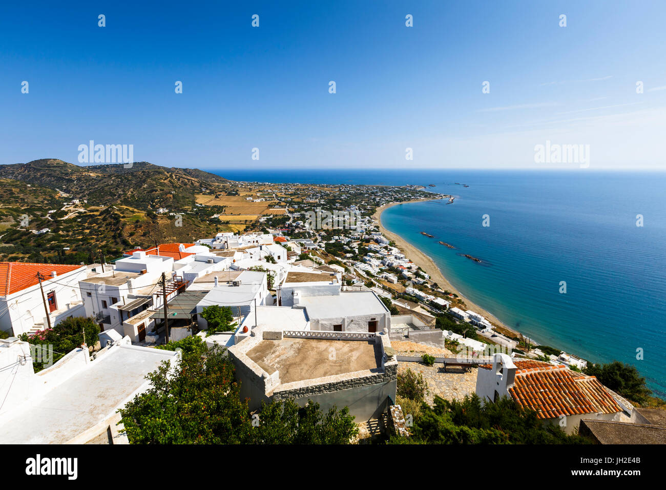 View of Molos village from Chora, Skyros island, Greece Stock Photo - Alamy