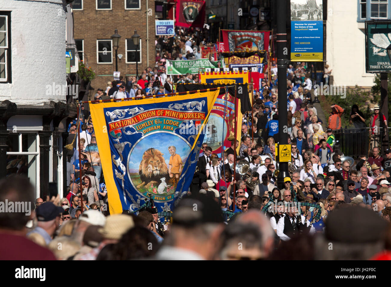 The Durham Miners' Gala at Durham City, England. The 133rd Gala ...