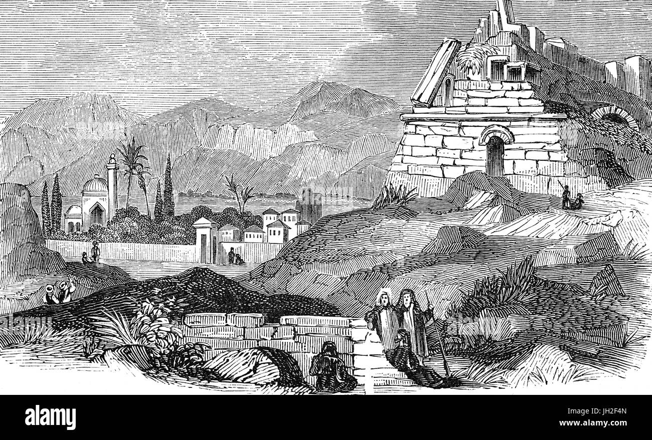 Old Greek Village Drawing