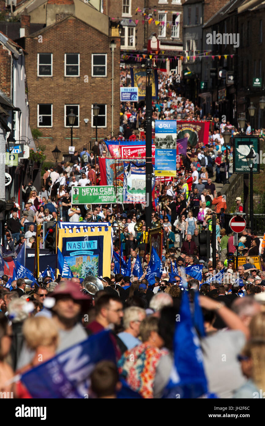 The Durham Miners' Gala at Durham City, England. The 133rd Gala ...