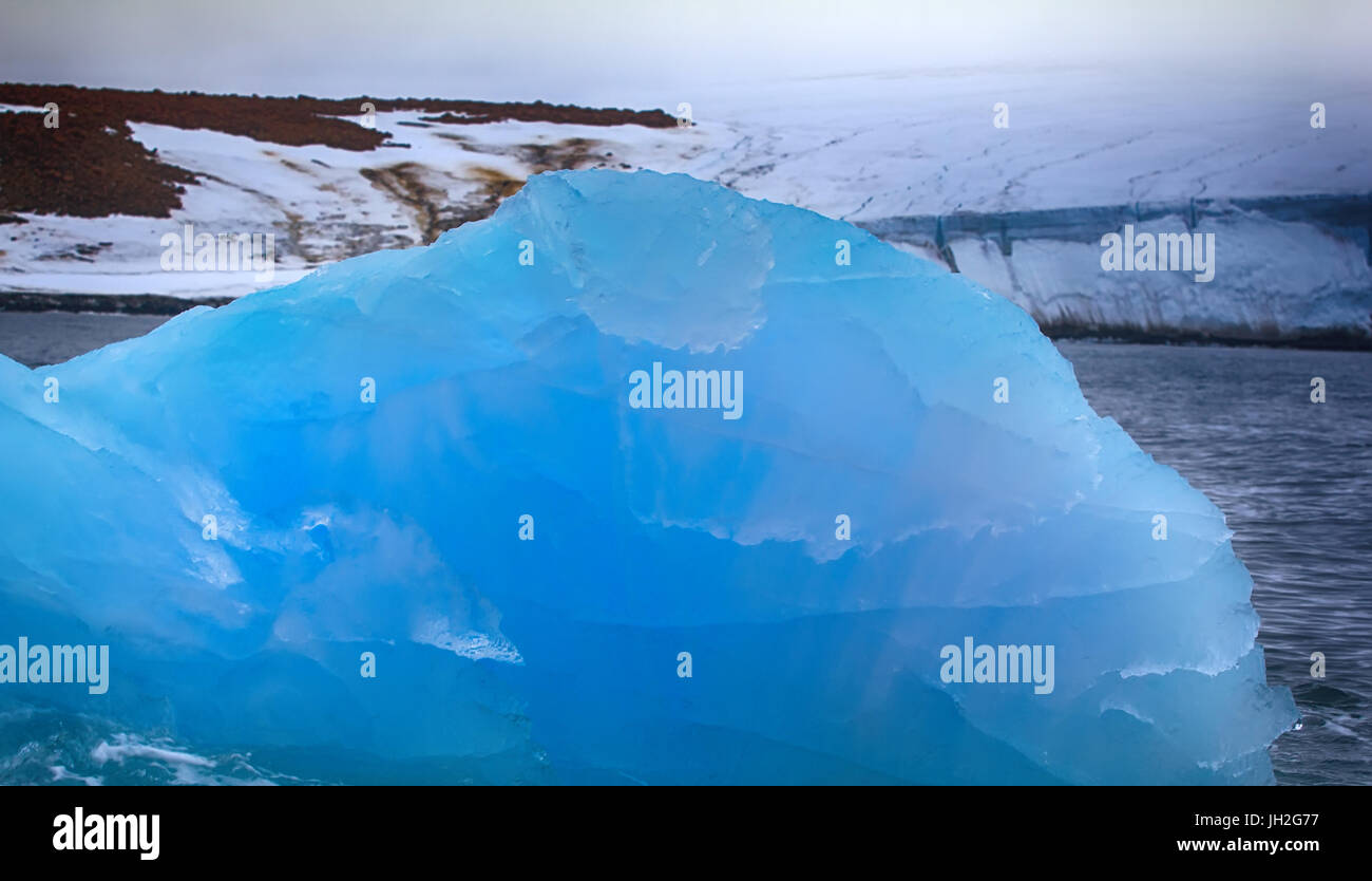 Wall of Ice sheet glacier and pure ice blue. Lots of ice for whiskey ...