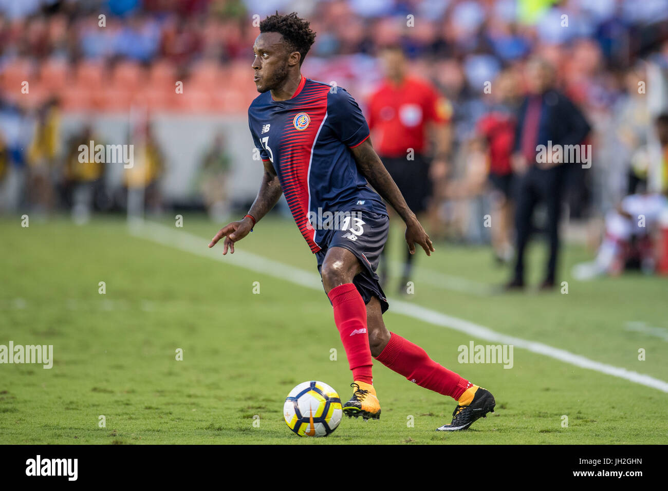 Houston, Texas, USA. 11th July, 2017. Costa Rica midfielder Rodney ...