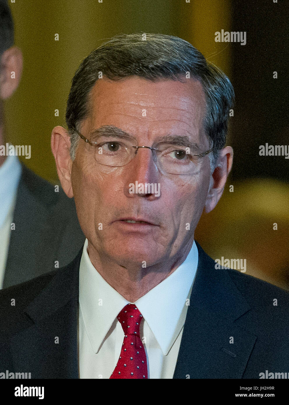 United States Senator John Barrasso (Republican of Wyoming) speaks to ...