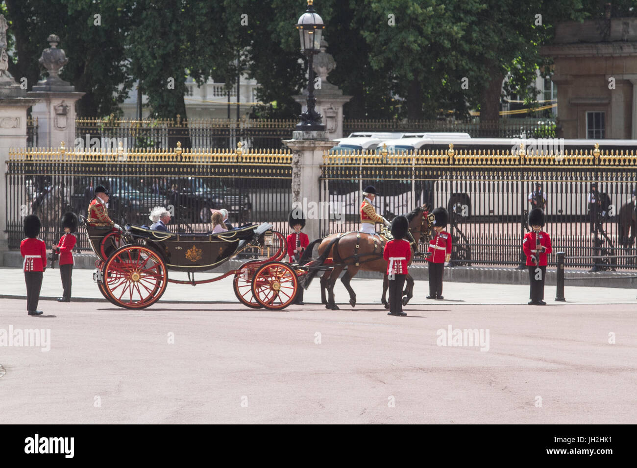 London, UK. 12th July, 2017. Royal procession arrives in horse drawn ...