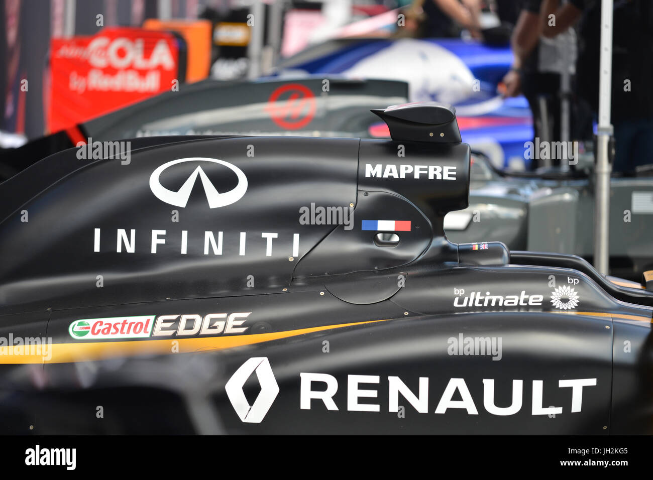 London, UK. 12th July 2017. Formula 1 Live London in Trafalgar Square ...