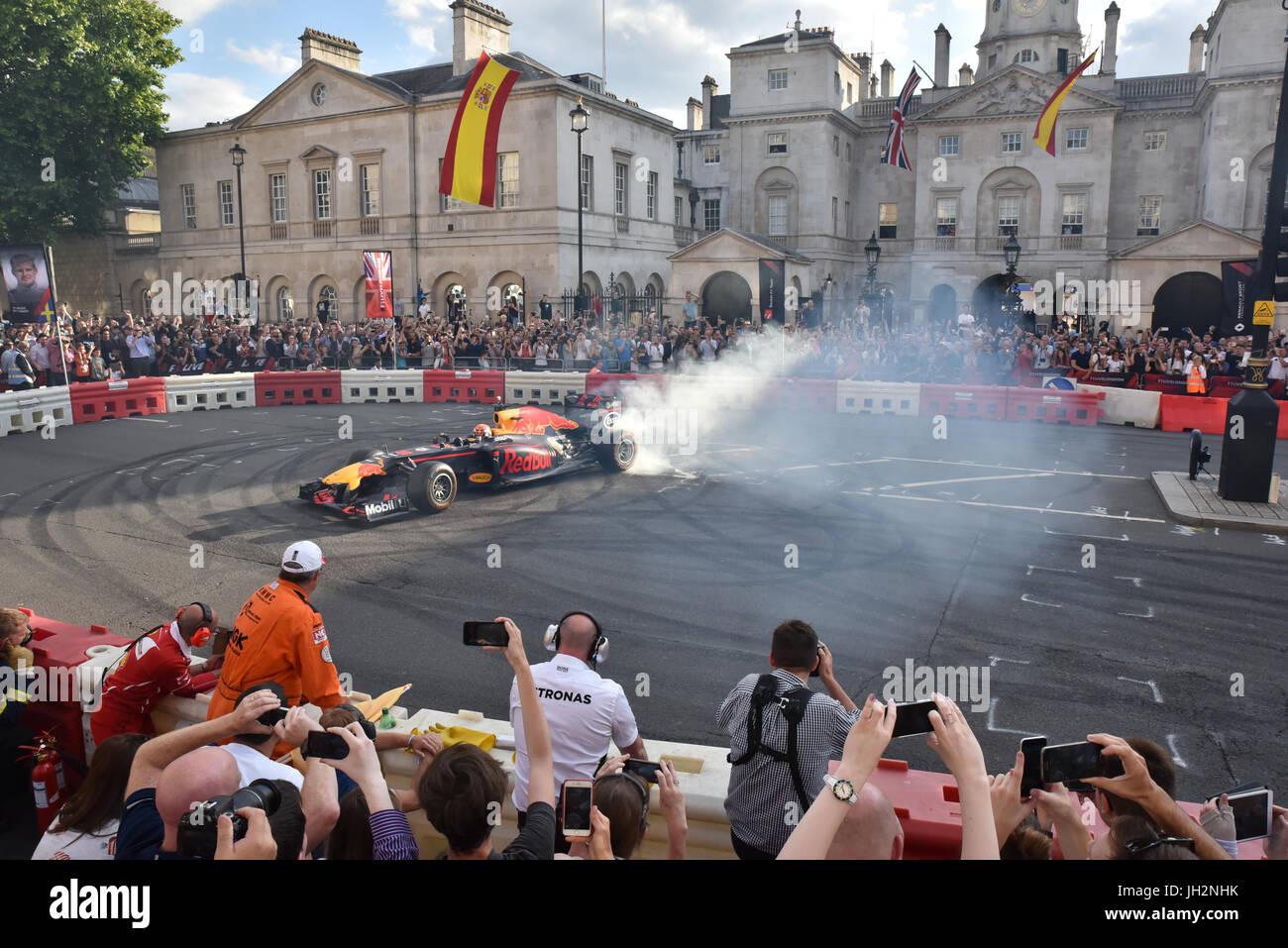 London, UK. 12th July, 2017. Drivers parade. Formula 1 Live London in ...