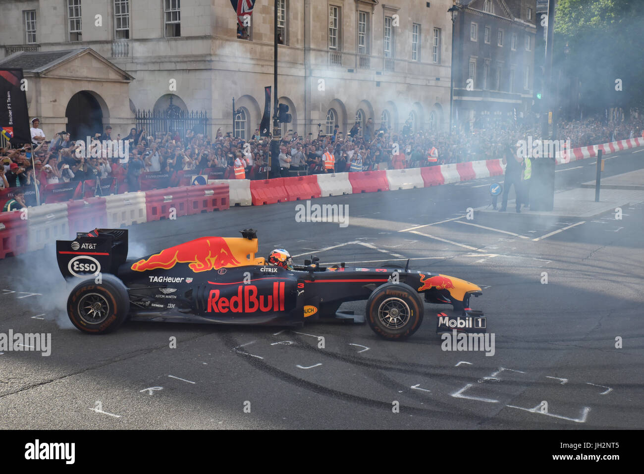 London, UK. 12th July, 2017. Drivers parade. Formula 1 Live London in ...