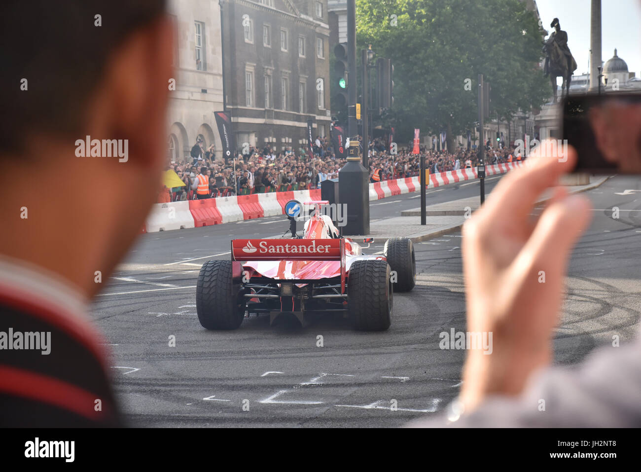 London, UK. 12th July, 2017. Drivers parade. Formula 1 Live London in ...