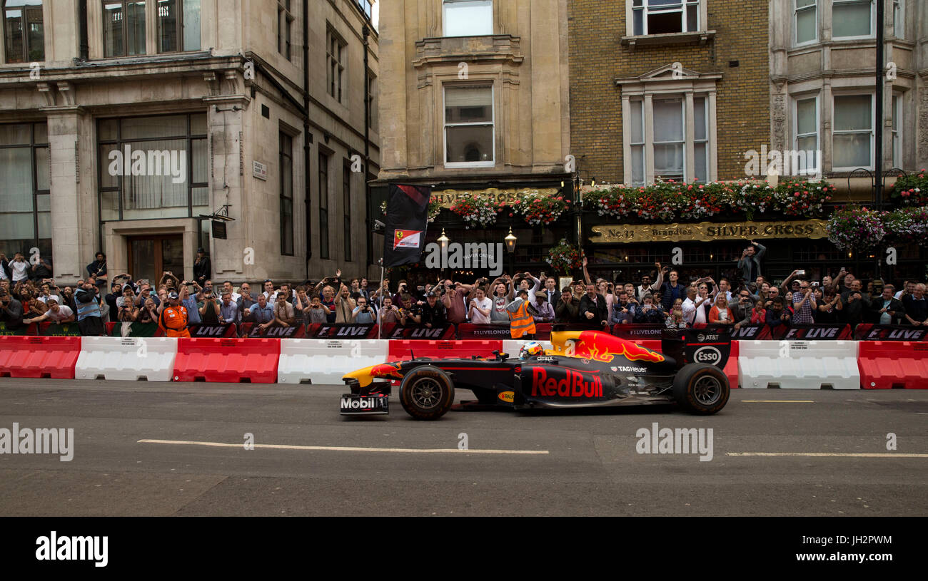 London, UK. 12th July, 2017. Drivers parade. Formula 1 Live London in ...