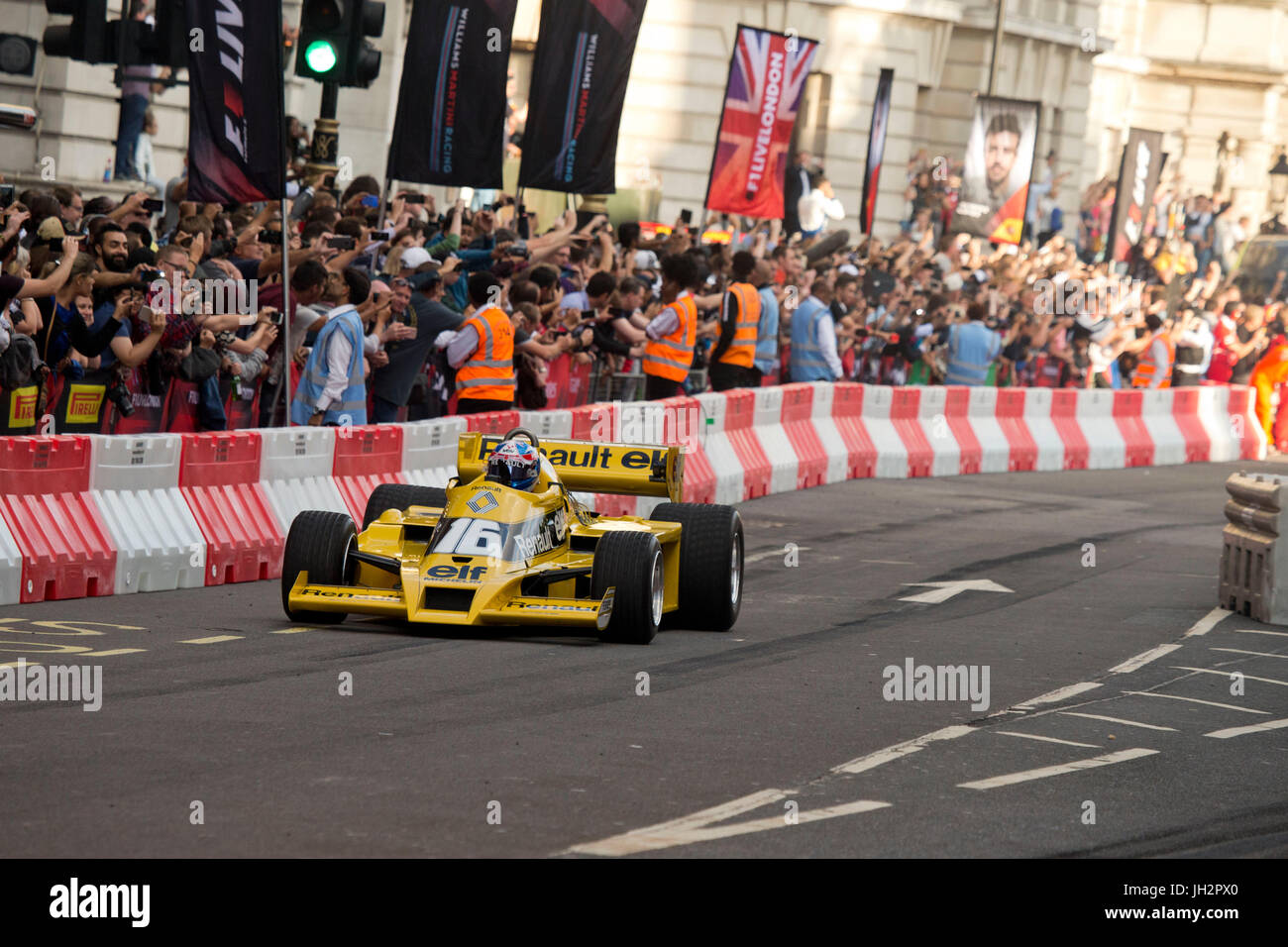 London, UK. 12th July, 2017. Drivers parade. Formula 1 Live London in ...