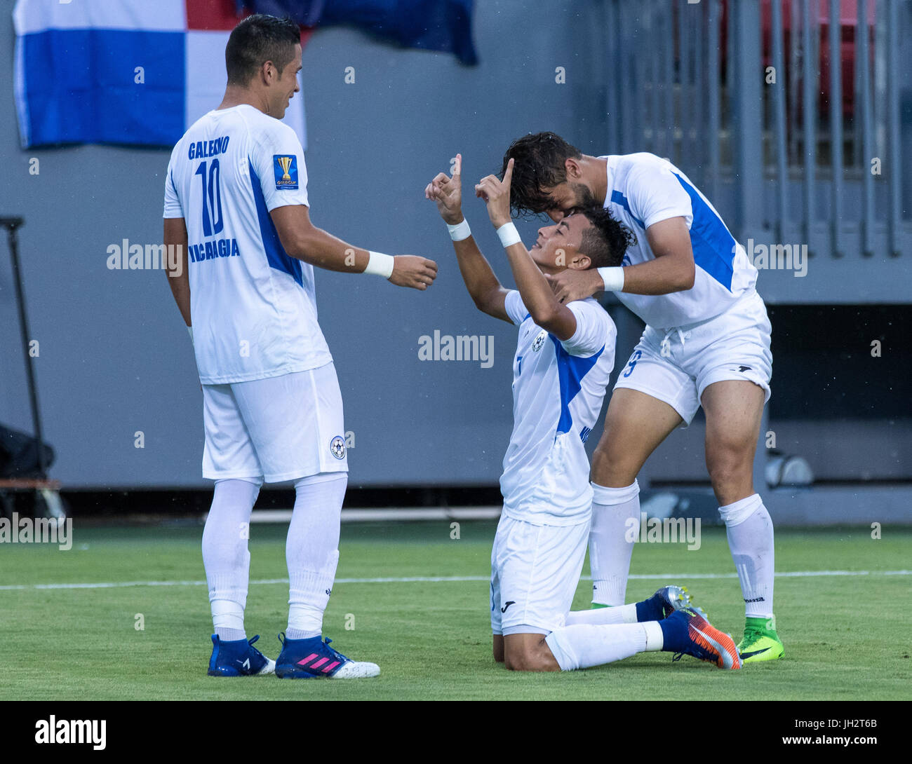 July 12, 2017 - Nicaragua forward Carlos Chavarria (7) celebrates after ...