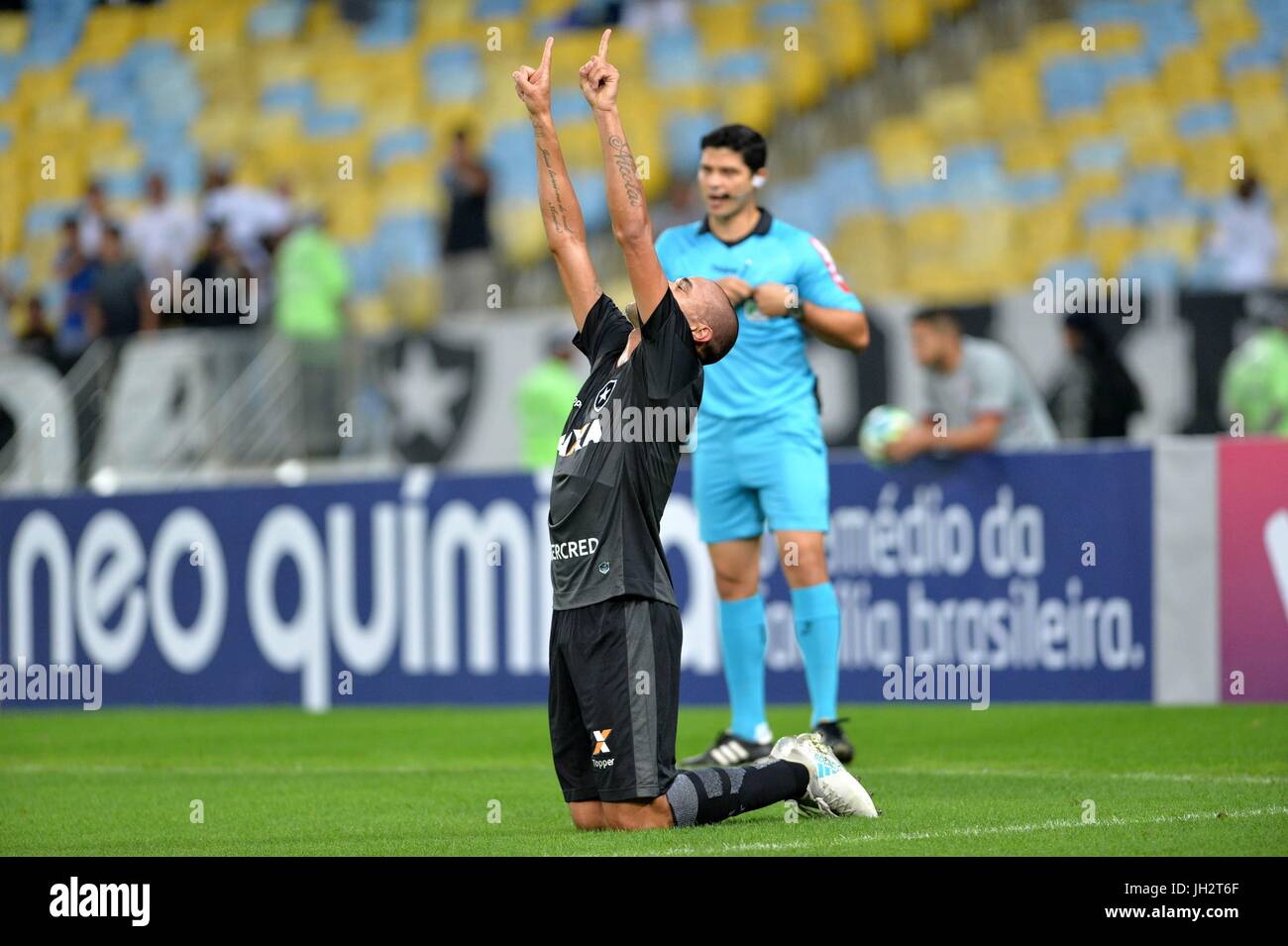 Rio De Janeiro, Brazil. 12th July, 2017. Roger celebrates goal during ...