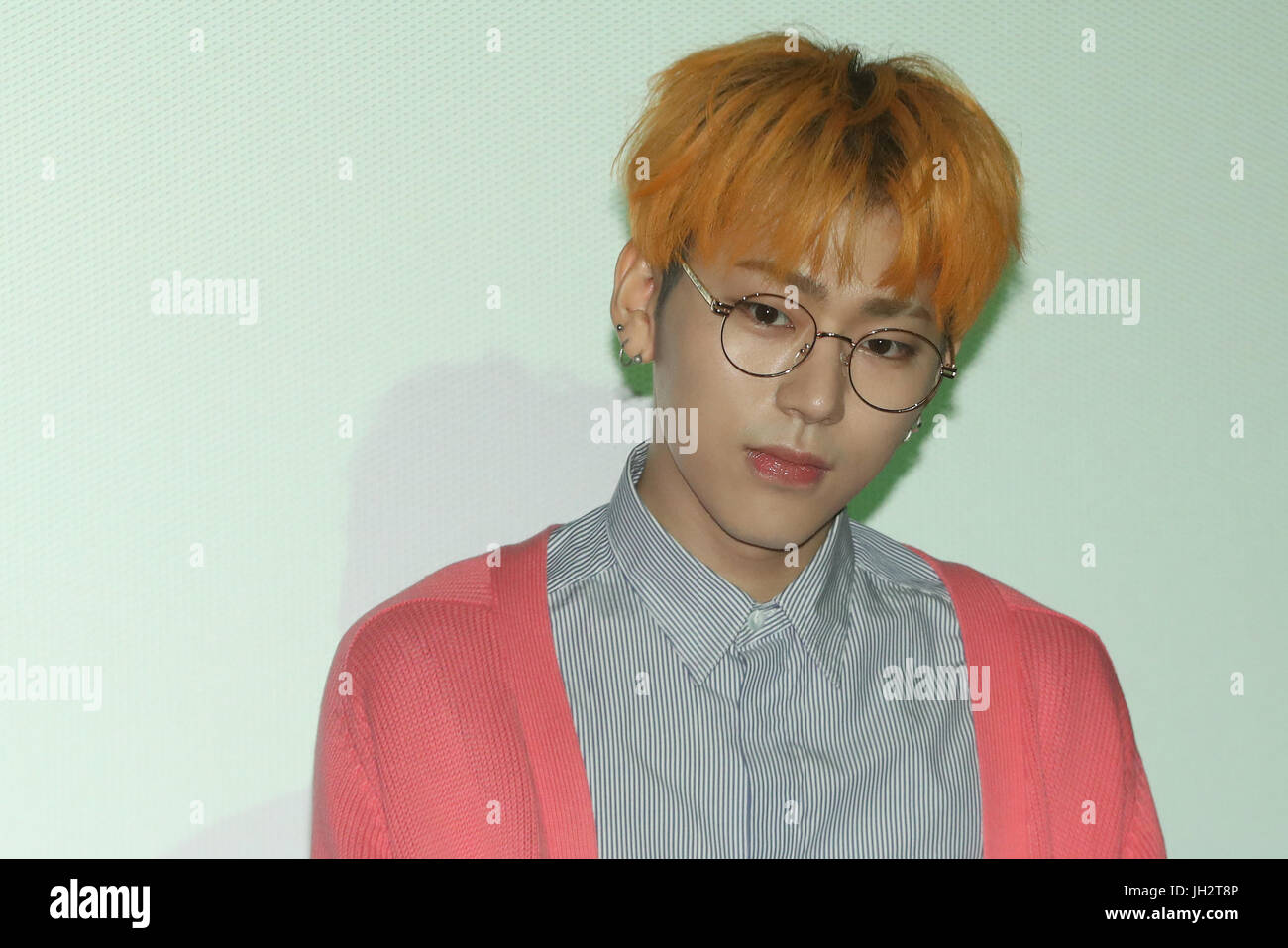 S. Korean rapper Zico Zico, a member of South Korean boy group Block B, attends a showcase to ...