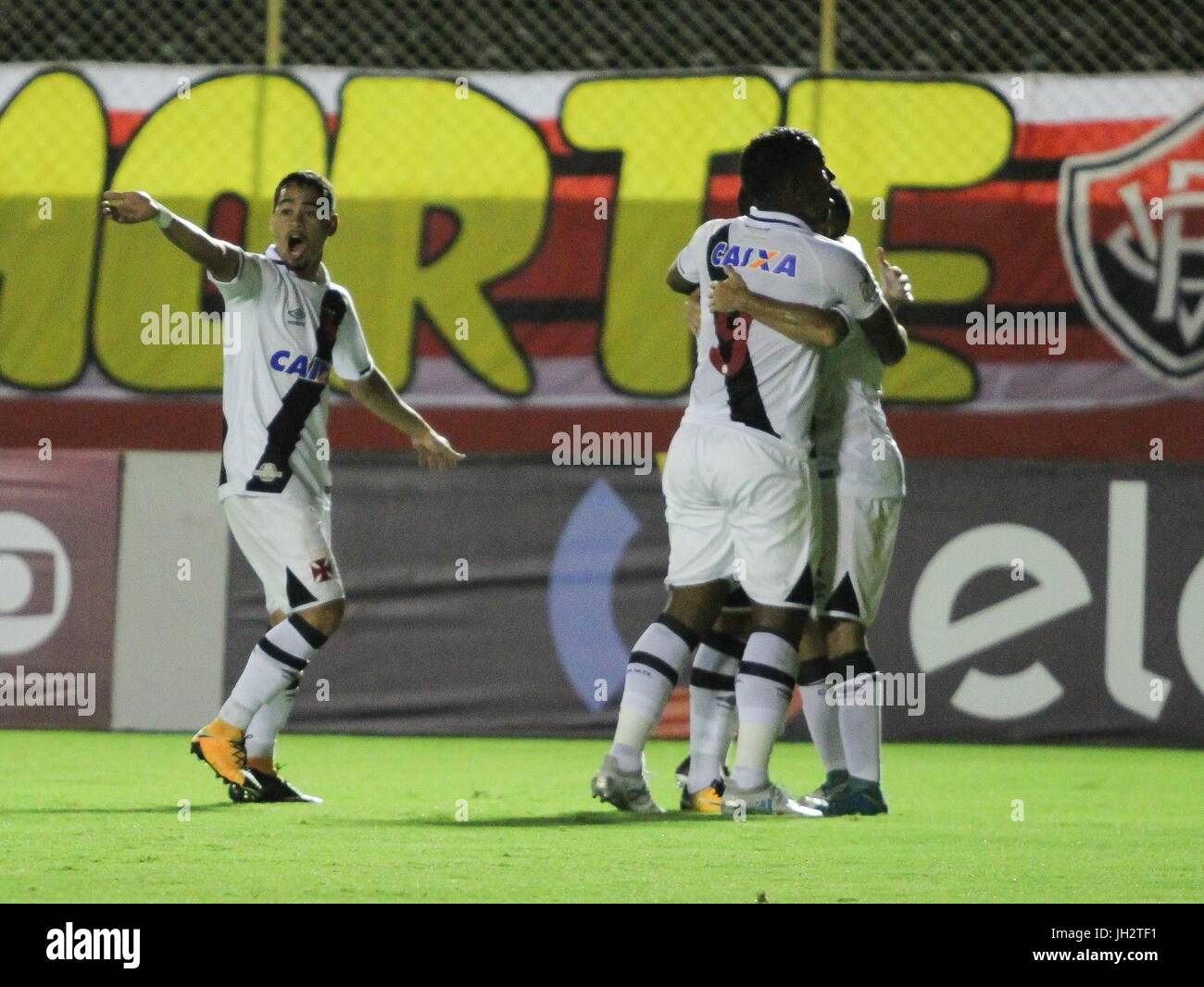 Salvador, Brazil. 12th July, 2017. Vasco players celebrating the first ...