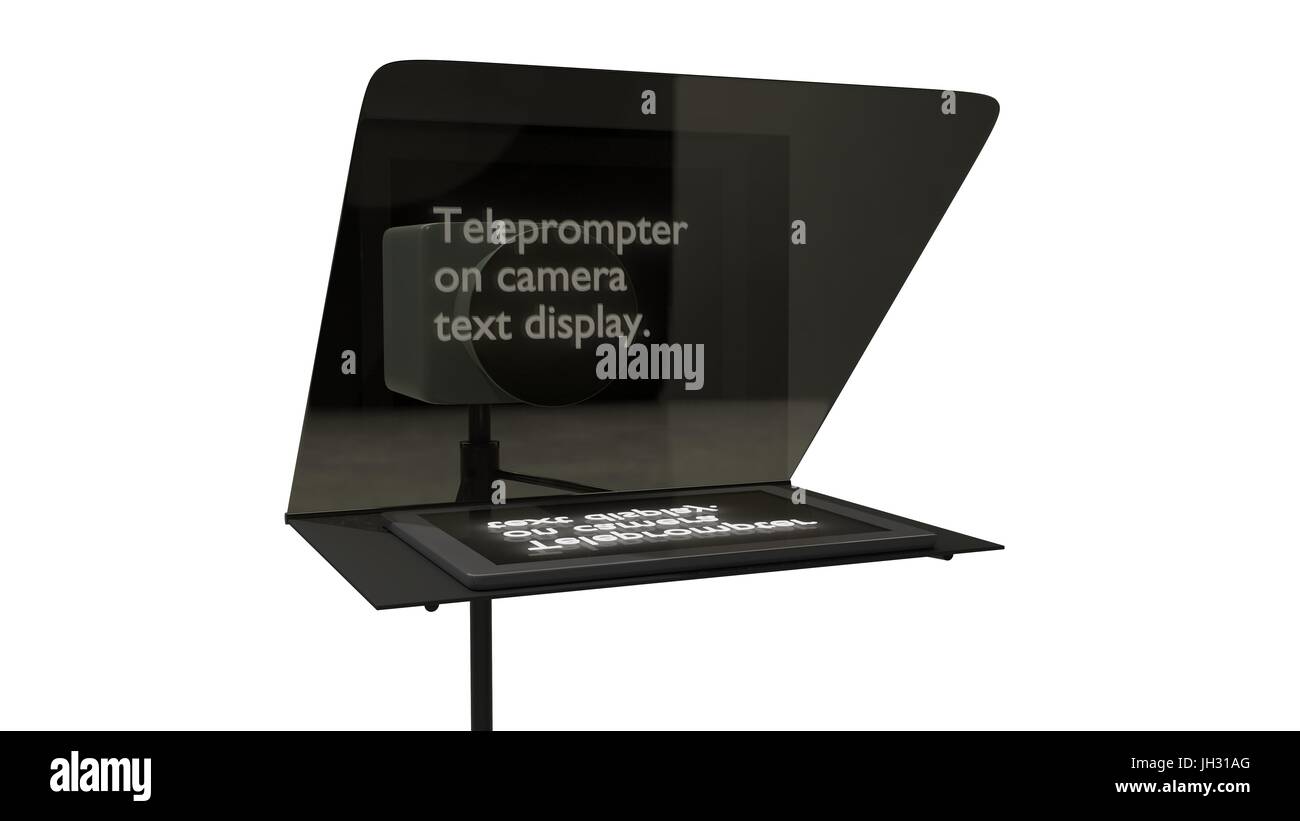 television teleprompter with camera studio 3d illustration Stock Photo ...
