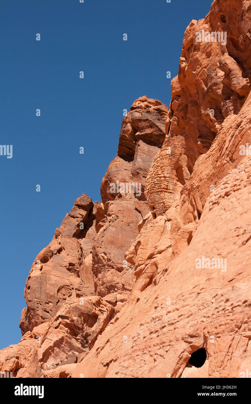 Beautiful red rocks in the desert of Valley of Fire, Nevada, USA Stock ...