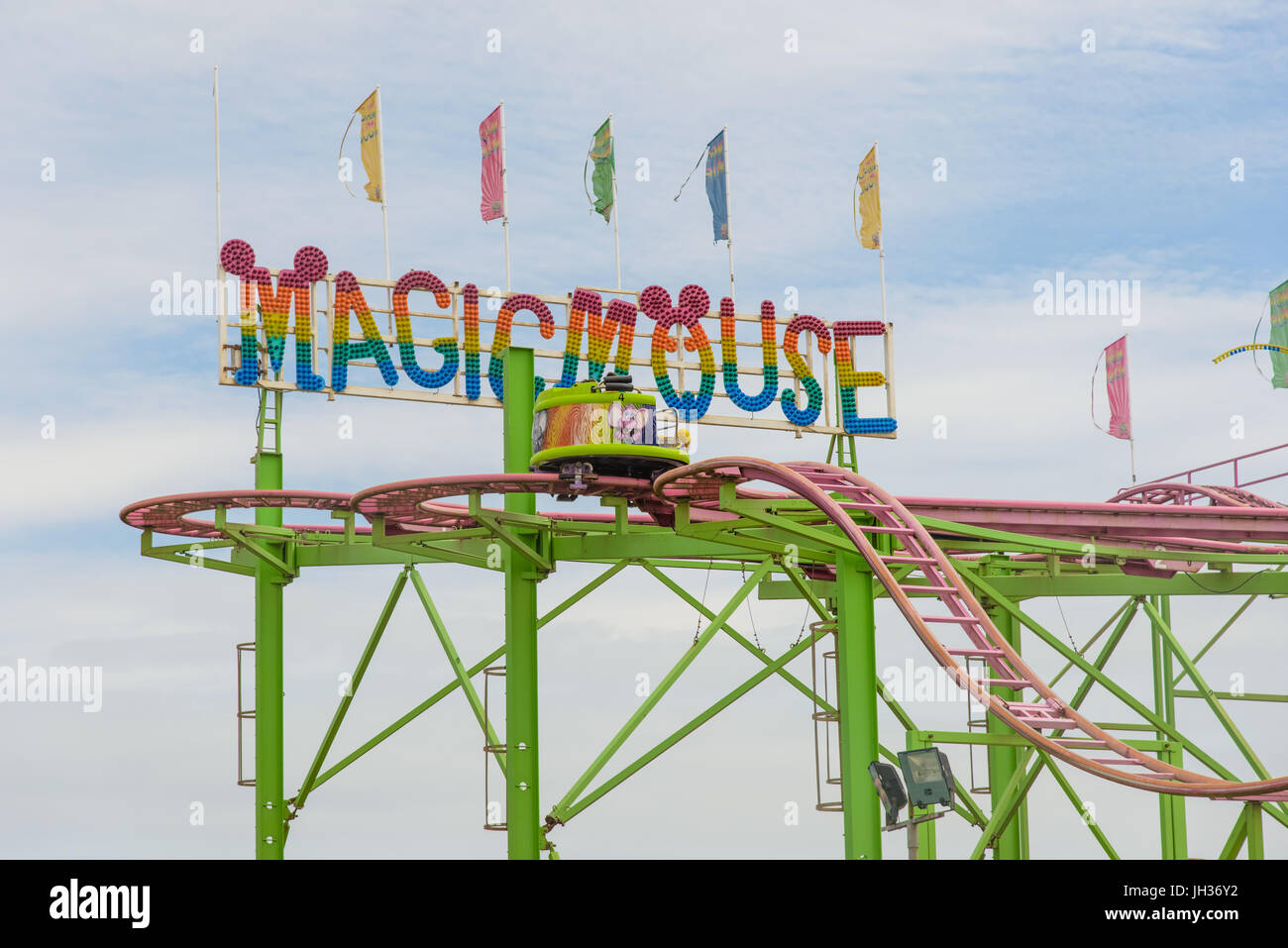 Brean Sands Fun Fair Somerset Stock Photo - Alamy