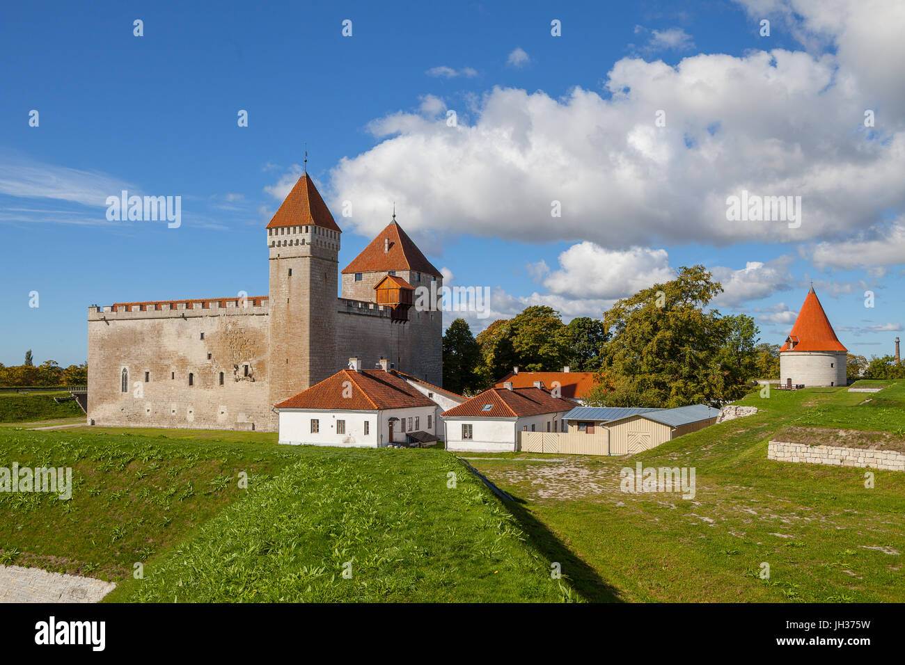 A summer view of Kuressaare castle, Saaremaa island, Estonia Stock ...