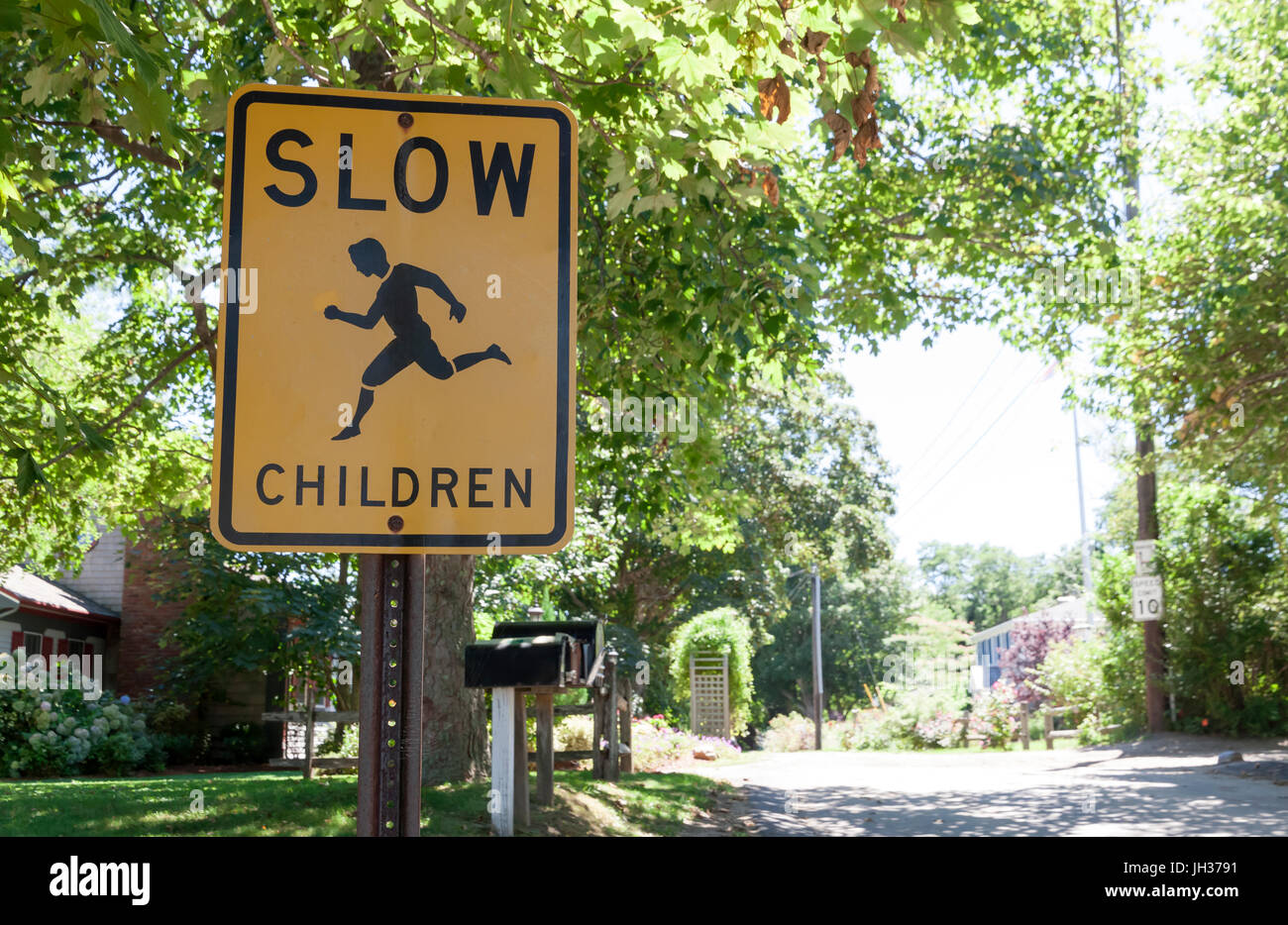 Sign words slow down symbol hi-res stock photography and images - Alamy