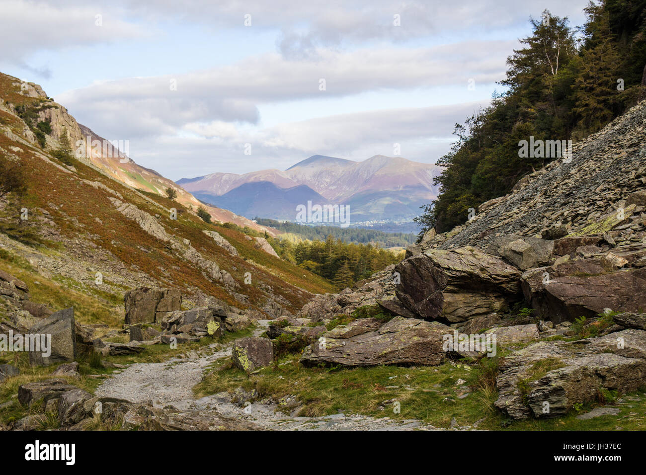Castle Crag, Lake District National Park, UK. Borger Dalr geology walk ...