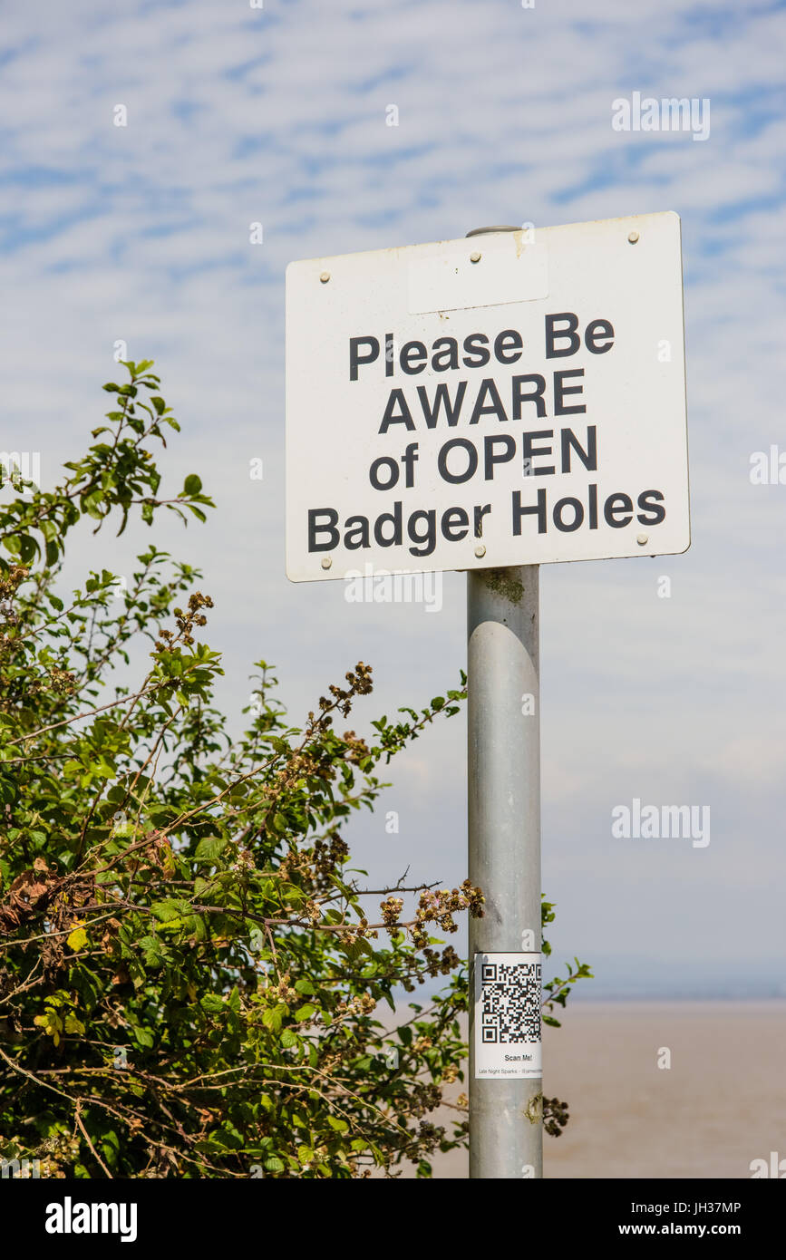 Beware of Badger Signs Stock Photo - Alamy