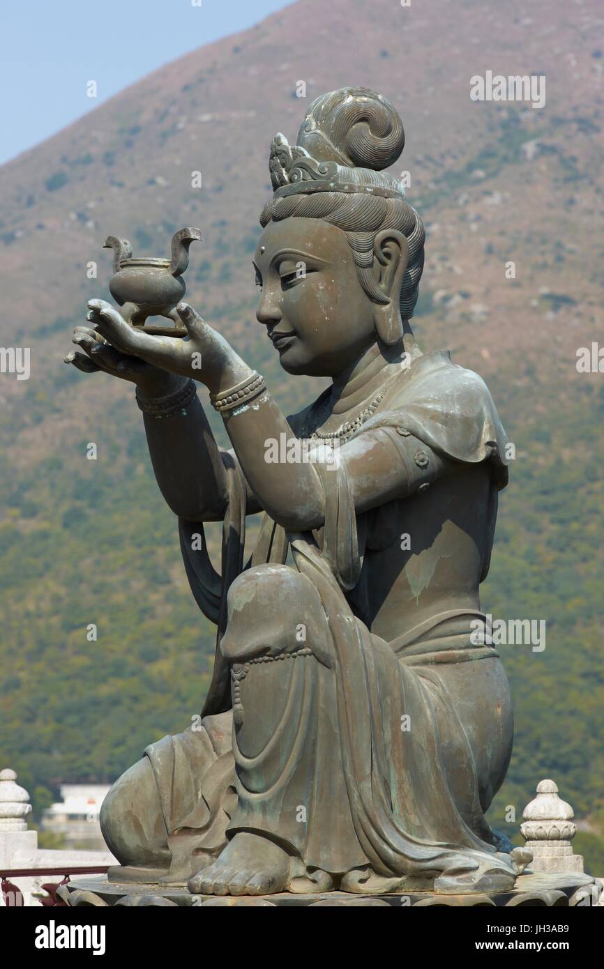 Buddha statues at Po Lin Buddhist Monastery located on Ngong Ping ...