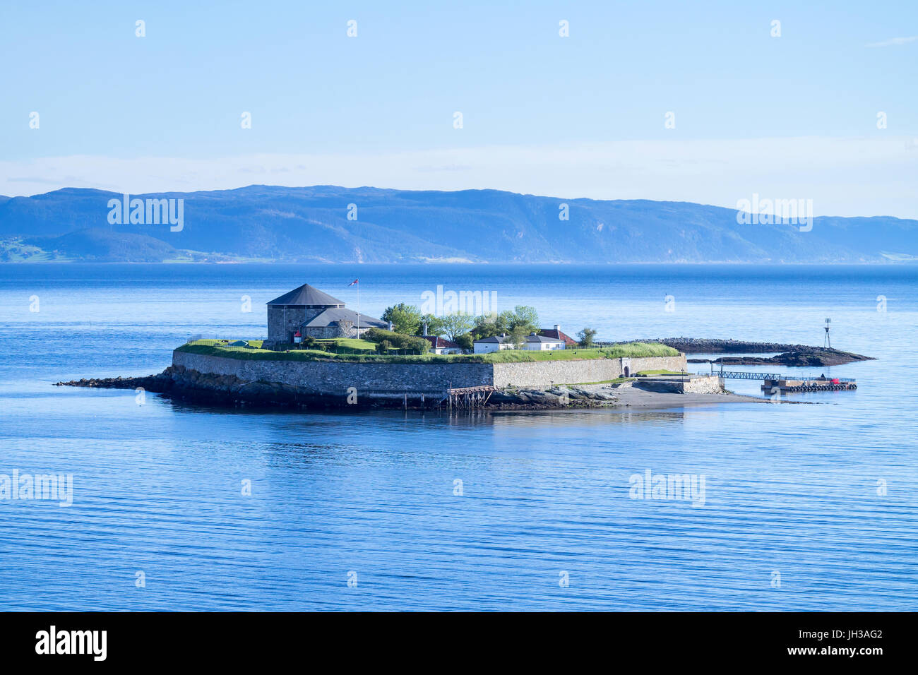 Islet Munkholmen north of Trondheim, Norway. Munkholmen is a popular ...