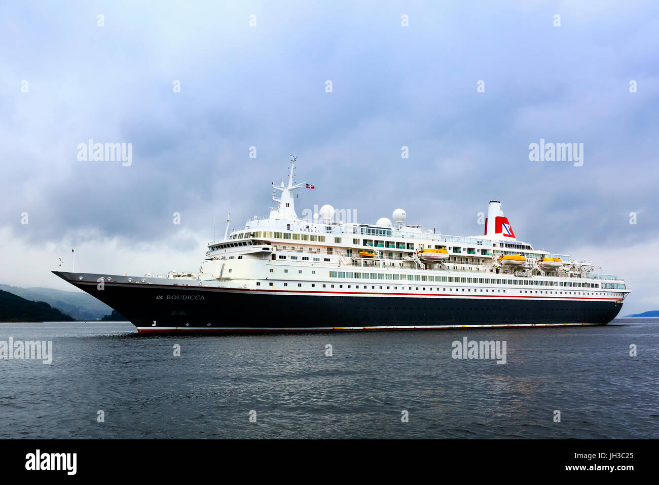 Cruise ship BOUDICCA, built in Finland by WARTSELA HELSINKI shipyard in ...