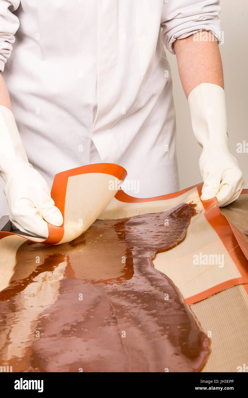 Artisanal production of caramel toffee sweets butterscotch candies ...