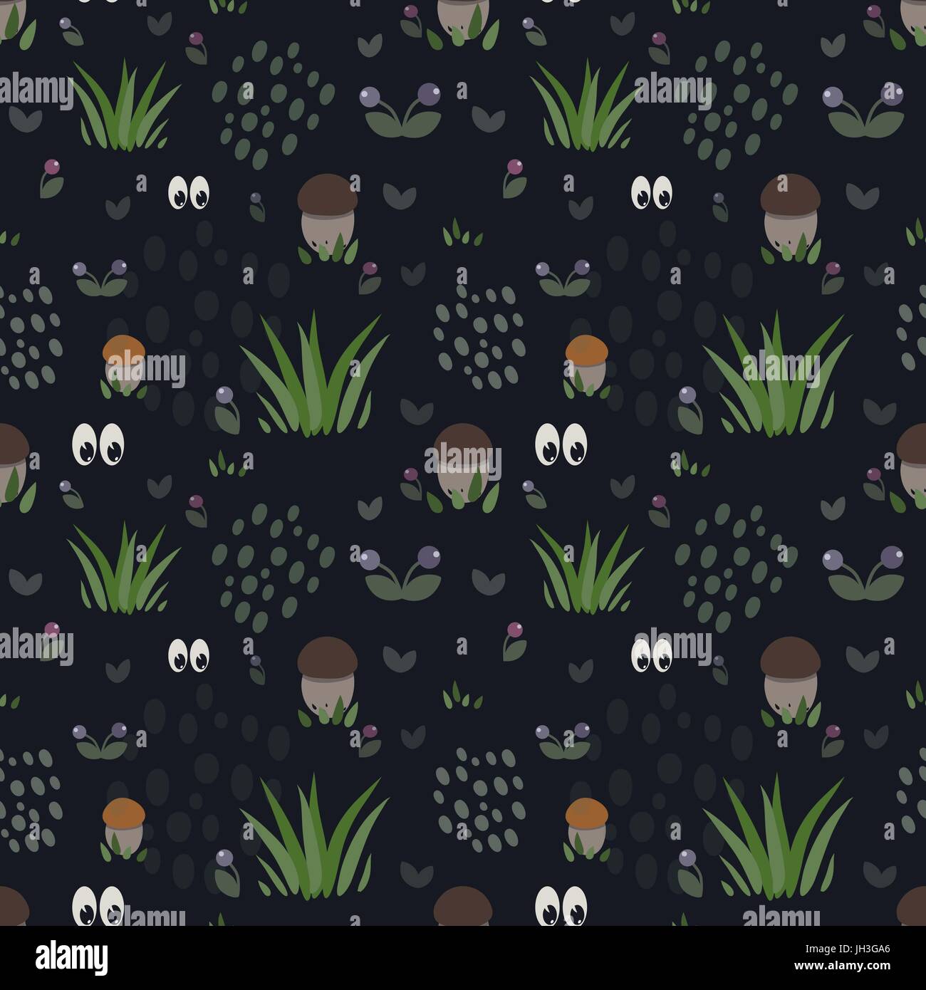 Seamless background on a forest theme. Vector Stock Photo - Alamy