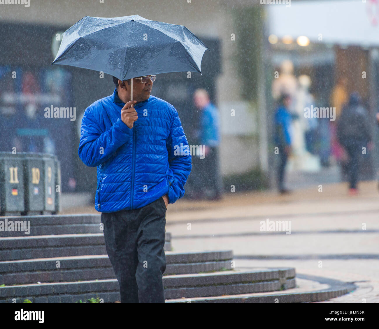 Wet day in Plymouth Stock Photo - Alamy