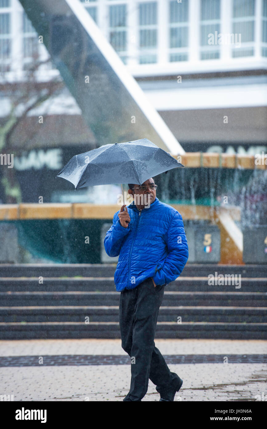 Wet day in Plymouth Stock Photo - Alamy