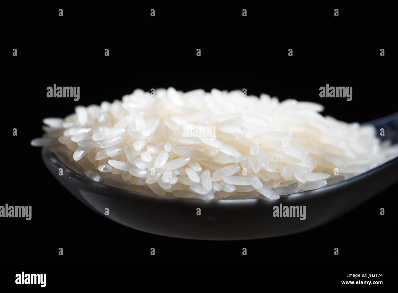 Rice in Chinese Spoon Stock Photo - Alamy