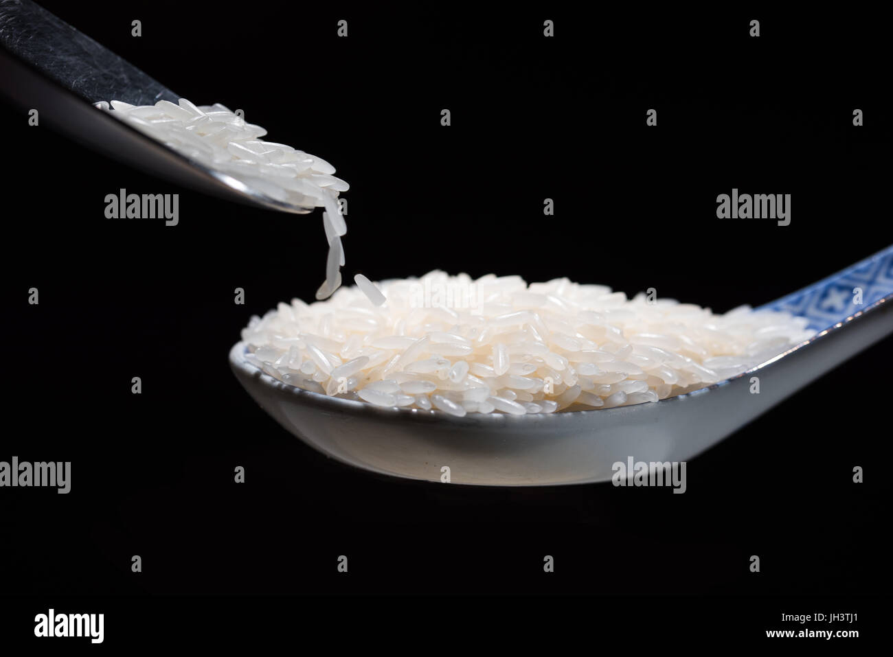 Rice in Chinese Spoon Stock Photo - Alamy