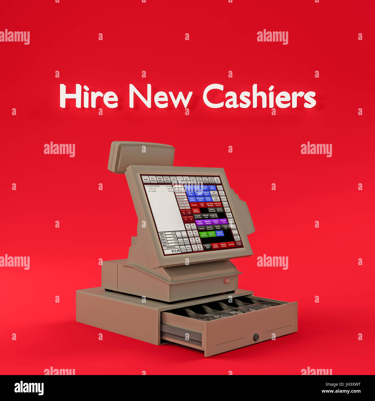 3d illustration of an hiring ad Stock Photo - Alamy