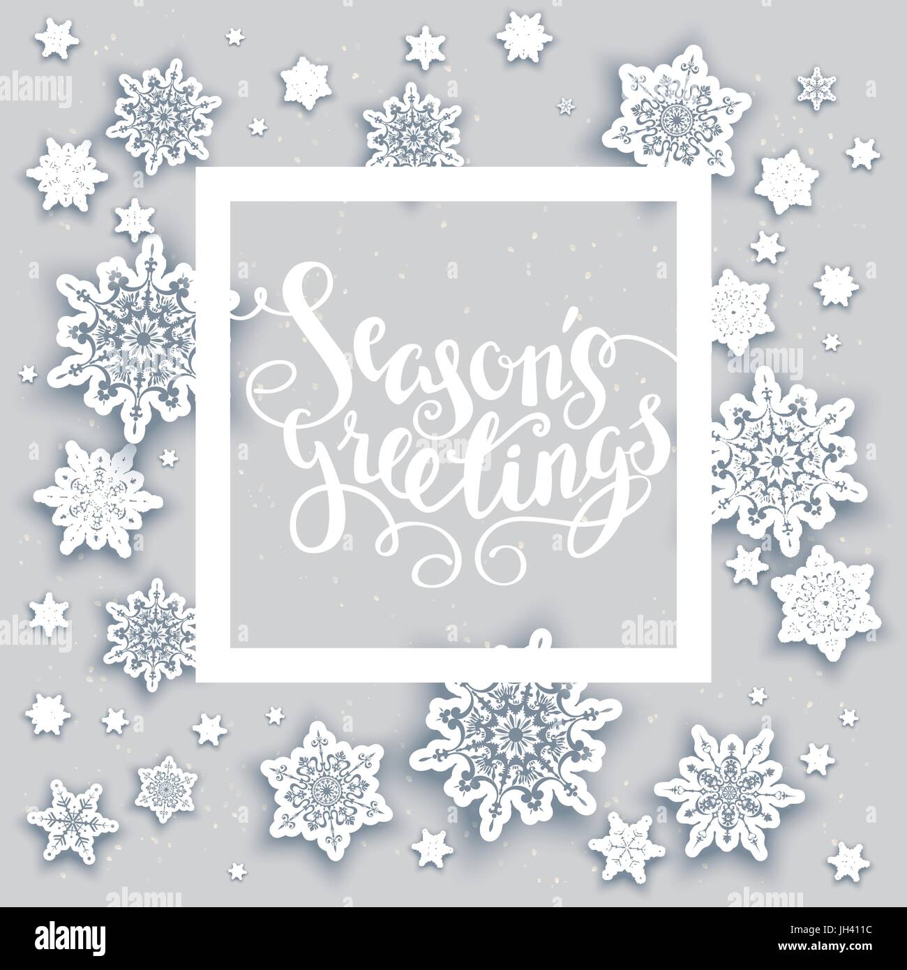 Snow holiday frame Stock Vector Image & Art - Alamy