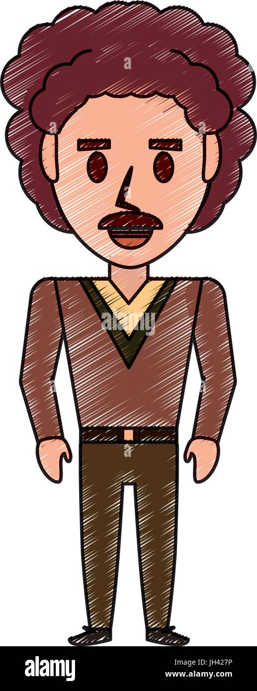 Retro Man cartoon icon vector illustration graphic design Stock Vector ...