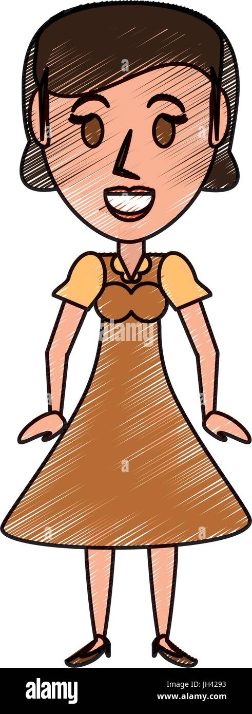 Retro woman cartoon icon vector illustration graphic design Stock ...