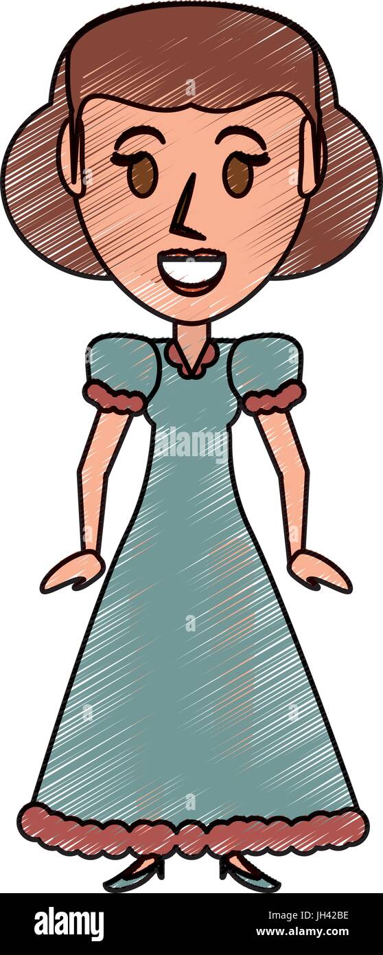 Retro woman cartoon icon vector illustration graphic design Stock ...