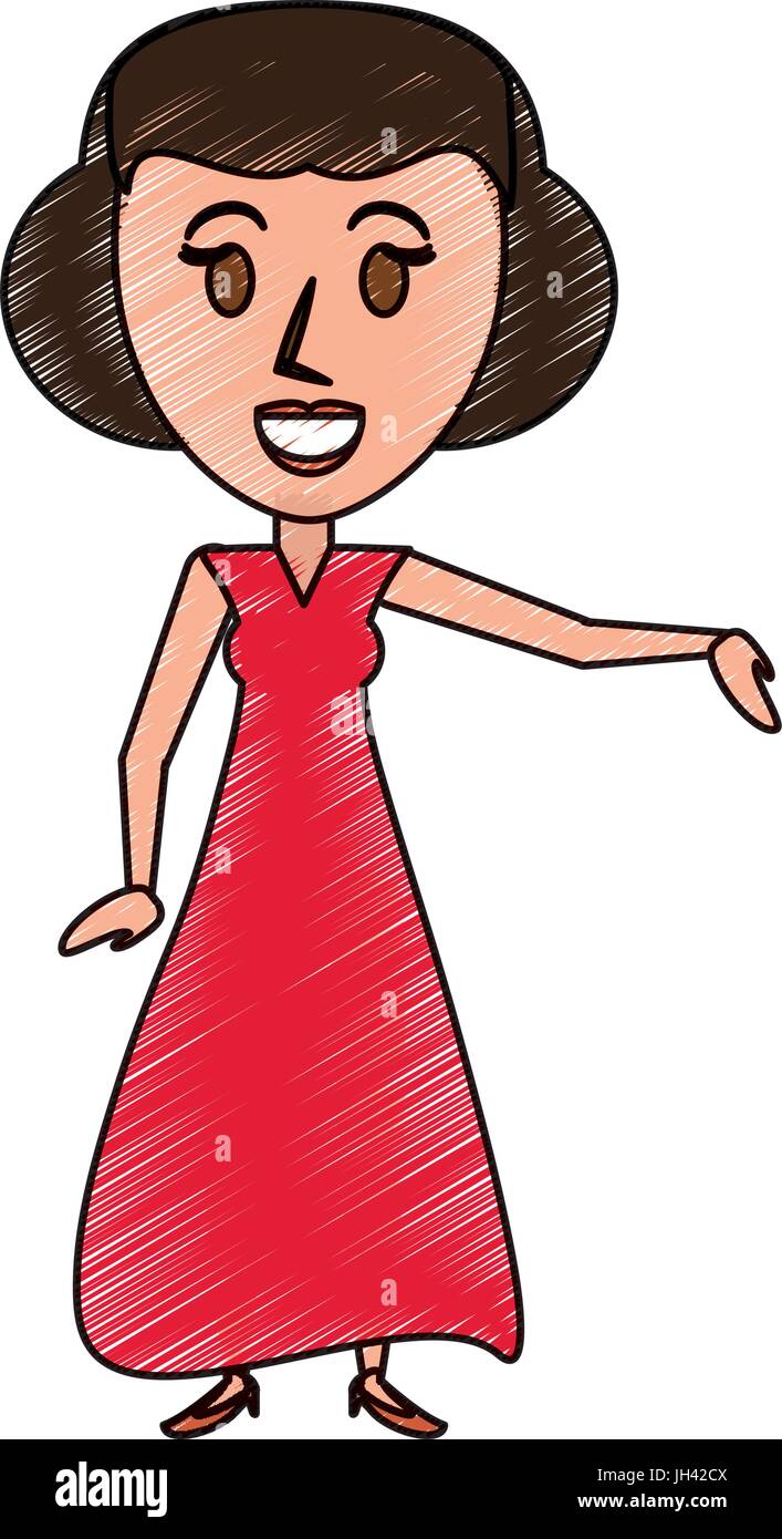 Retro woman cartoon icon vector illustration graphic design Stock ...