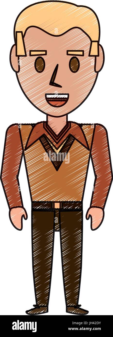 Retro Man cartoon icon vector illustration graphic design Stock Vector ...