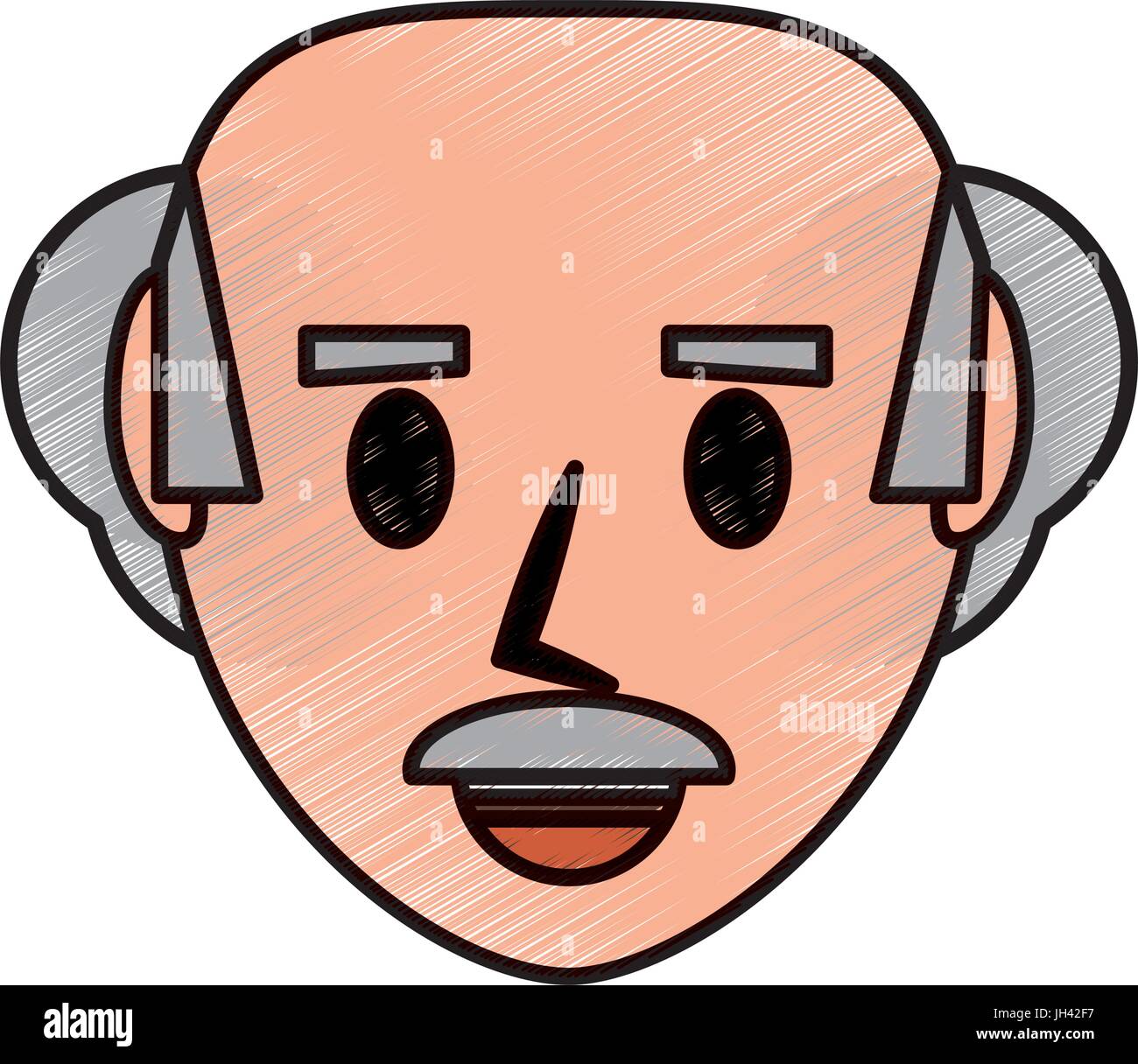 Retro Old man cartoon icon vector illustration graphic design Stock ...