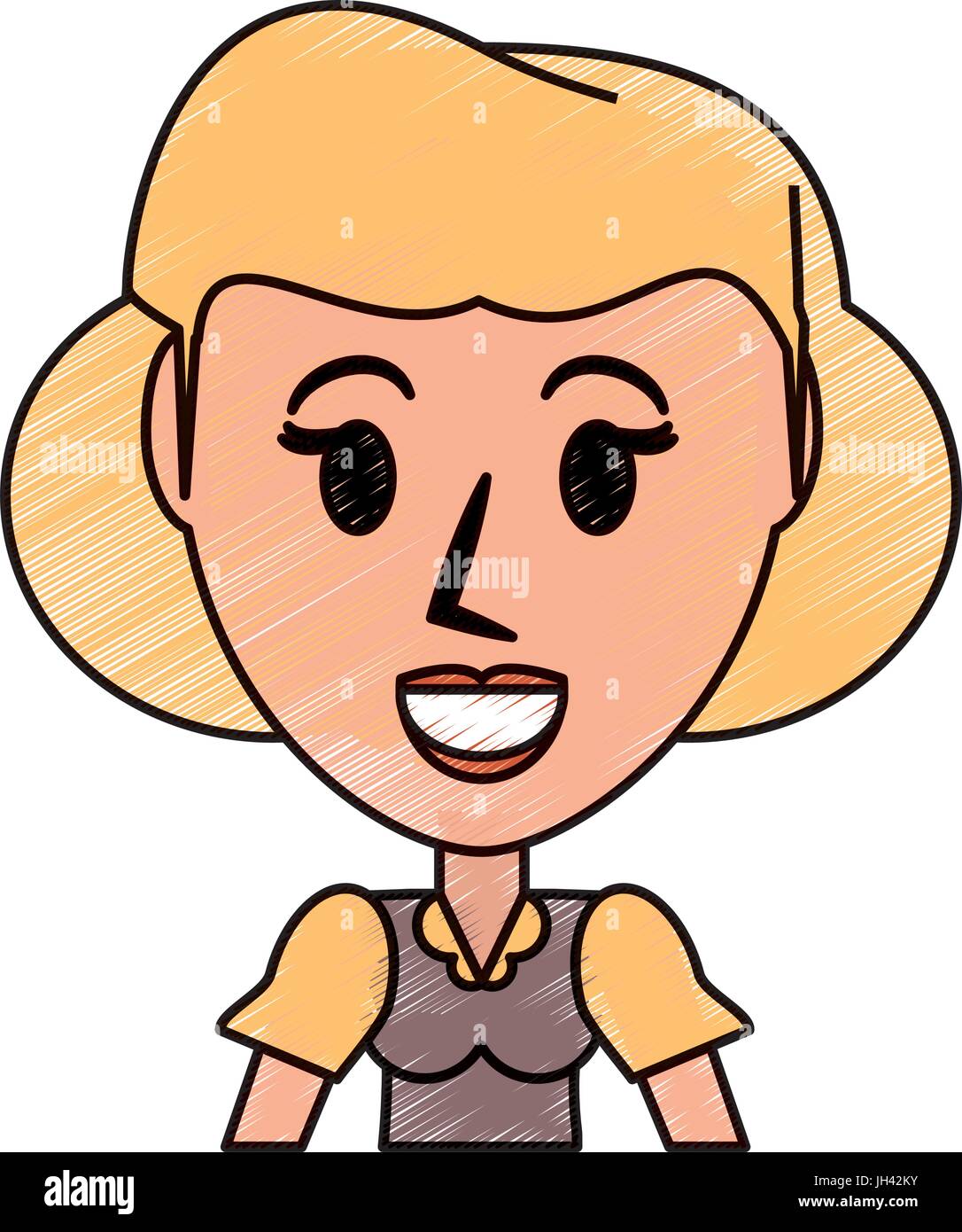 Retro woman cartoon icon vector illustration graphic design Stock ...