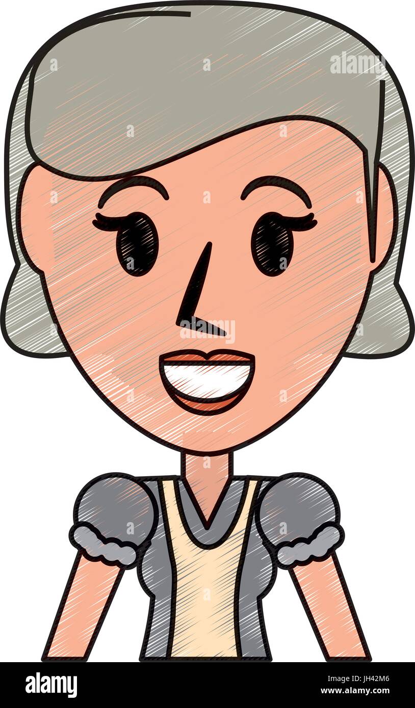 Retro old woman cartoon icon vector illustration graphic design Stock ...