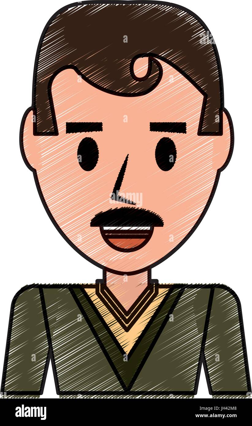 Retro Man cartoon icon vector illustration graphic design Stock Vector ...